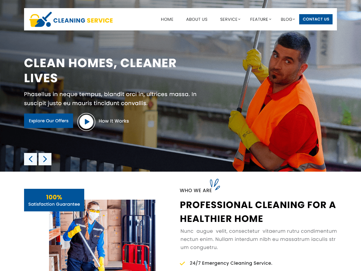Free Cleaning Services WordPress Themes for Professional Websites ...